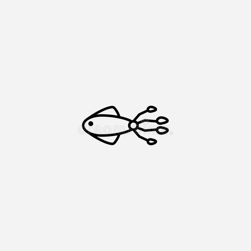 Squid Vector Icon Sign Symbol Stock Vector - Illustration of fresh ...