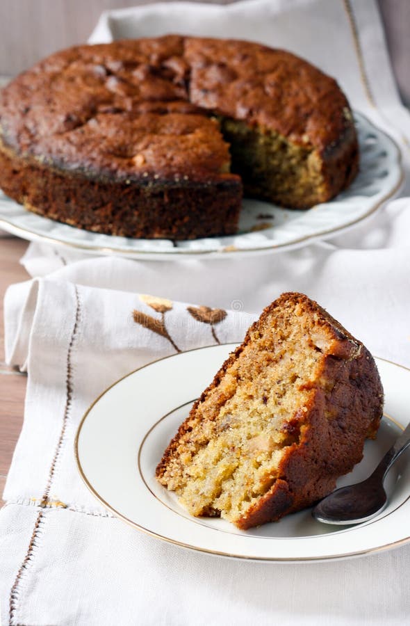 Lemon-ginger and Date Cake with Apple Stock Image - Image of sticky ...