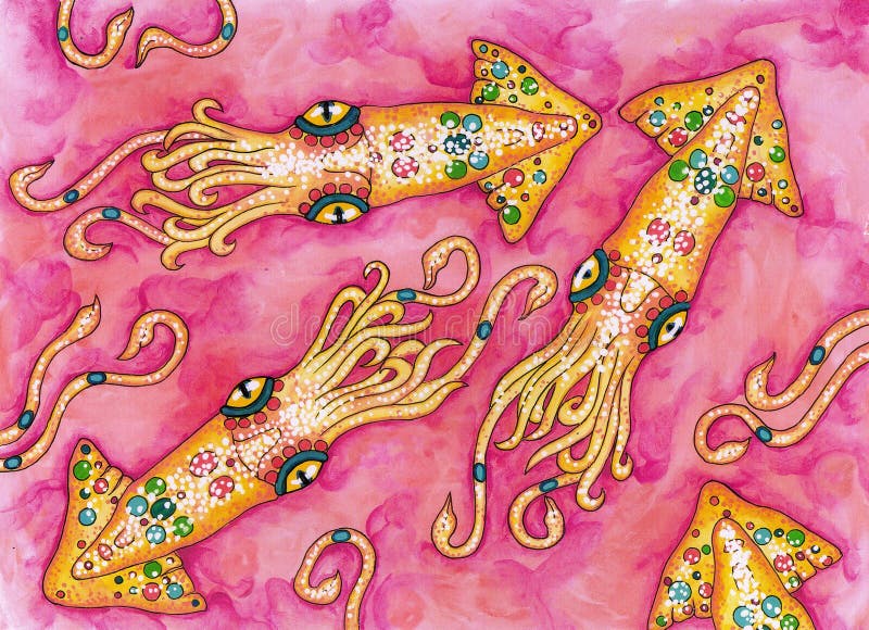 Squidjewelies stock illustration. Illustration of fantasy - 7352687