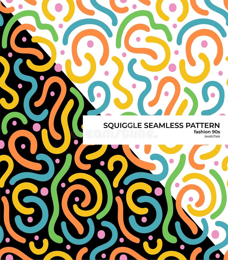 90s Squiggle Pattern Stock Illustrations – 793 90s Squiggle Pattern ...
