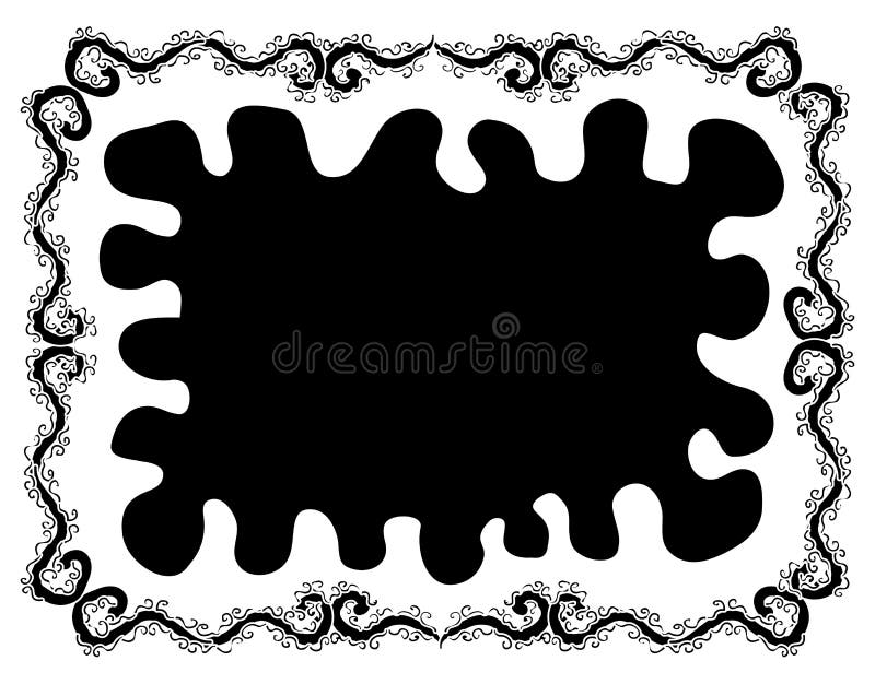 Squiggly Frame (inverted) stock illustration. Illustration of baroque ...