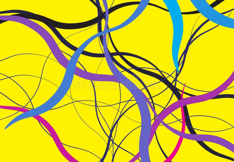 Squiggly, Squiggle Wavy, Waving Random Lines Abstract Background ...