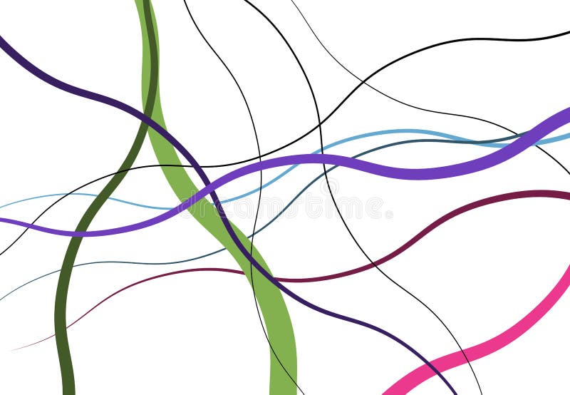 Squiggly, Squiggle Wavy, Waving Random Lines Abstract Background ...