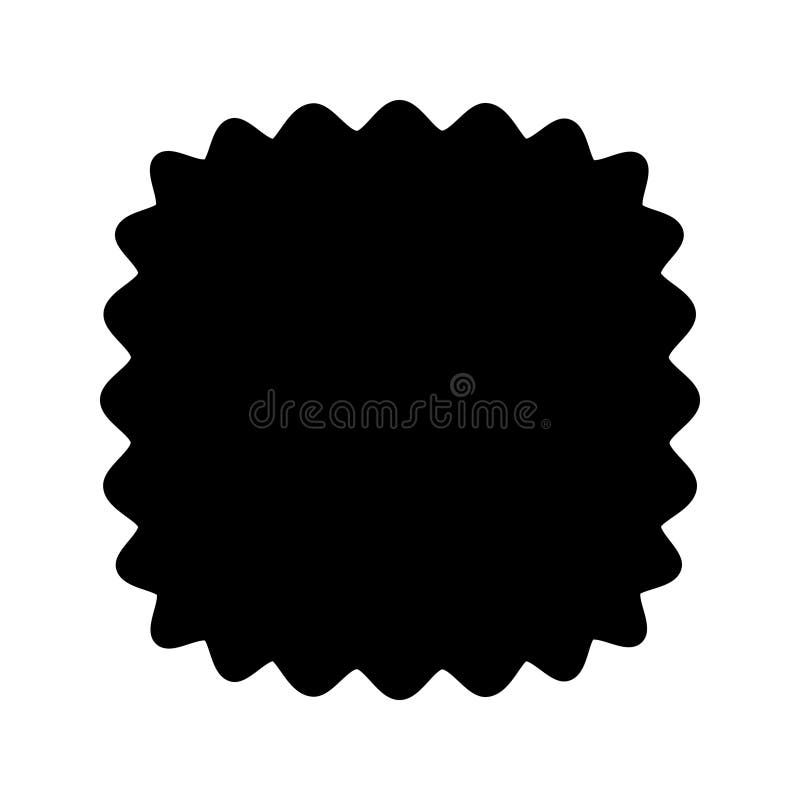 Squircle or Square Form with Rounded Wiggly Borders. Simple Geometric ...