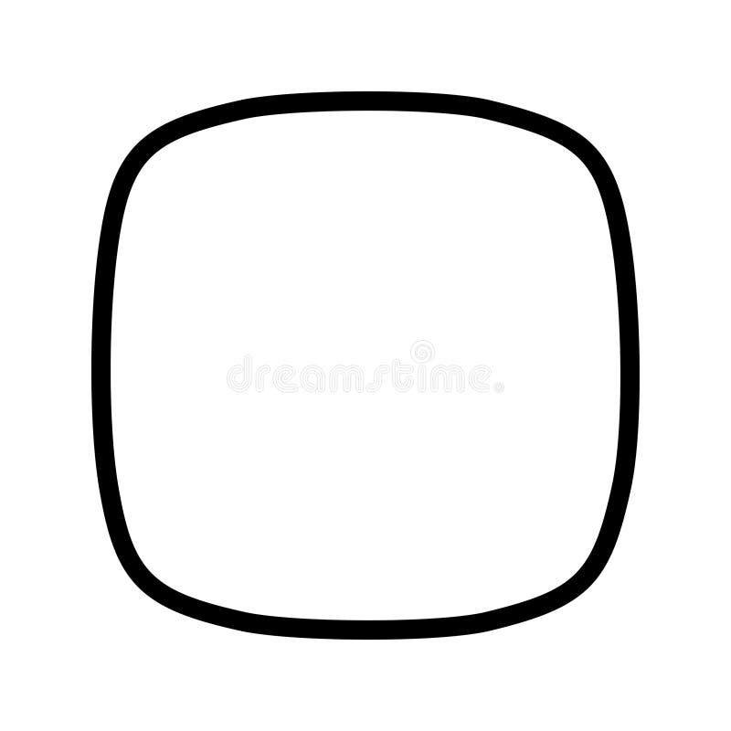 Squircle or Square with Rounded Borders Frame. Simple Geometric Shape ...