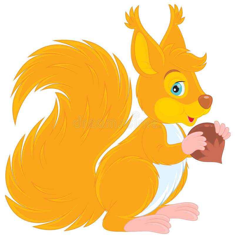 Dog and squirrel stock illustration. Illustration of black - 14265165