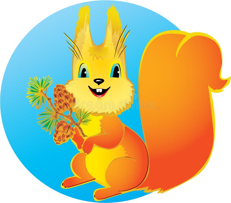 Funny Cartoon Squirrel Characters Set. Welcome Baby. Stock Vector ...