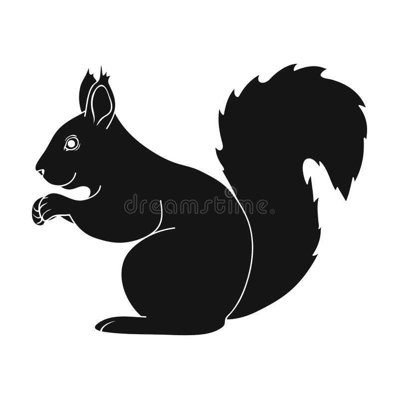 Squirrel Black White Icon Stock Illustrations – 2,587 Squirrel Black ...