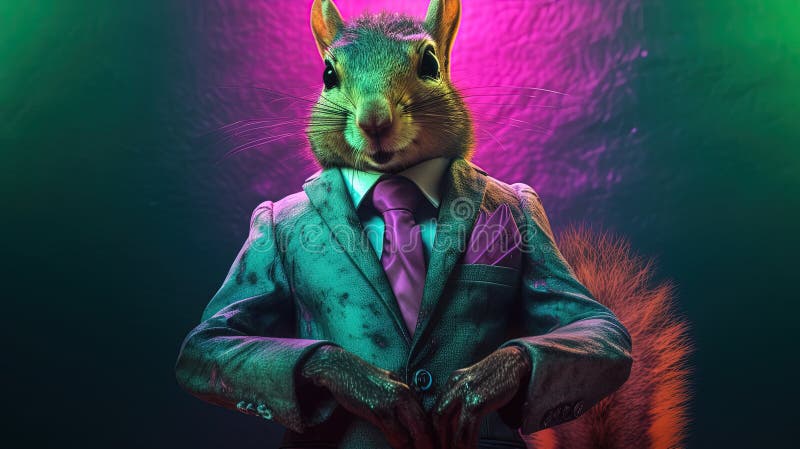 Squirrel As Public Relations Officer Artwork Stock Illustration ...