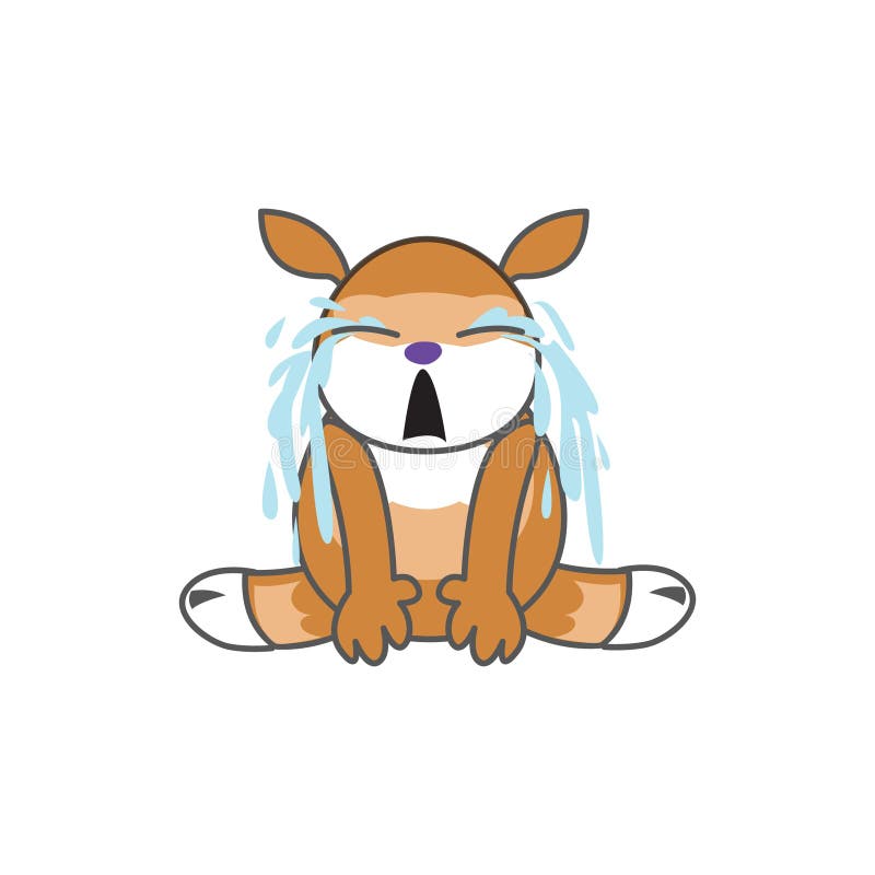 Squirrel Crying. Vector Illustration Decorative Design Stock Vector ...