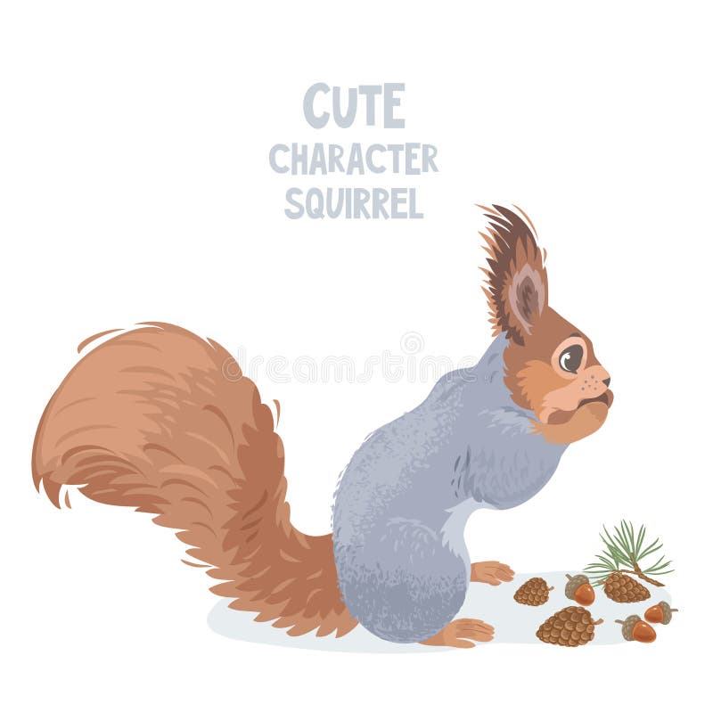 Squirrel2 cute stock vector. Illustration of furry, drawing - 362092499