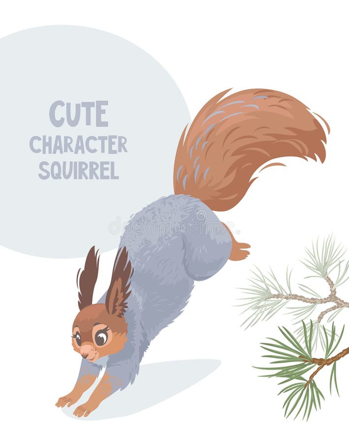 Squirrel4 cute stock vector. Illustration of squirrel - 362092525
