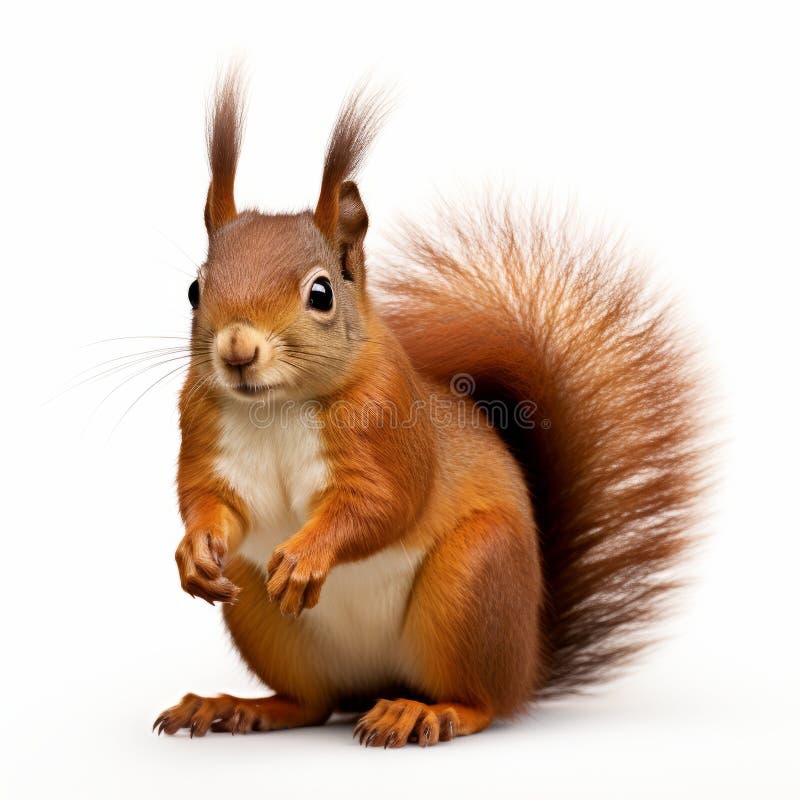 Ultra-high Resolution Squirrel Photo with White Background Stock ...