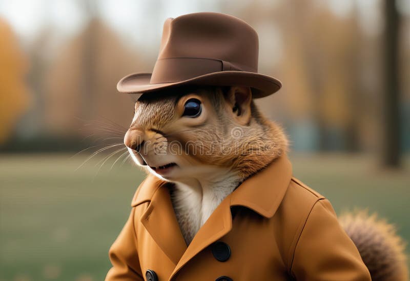 The Squirrel Detective in Stunning Stock Illustration - Illustration of nature, adventure: 327574328