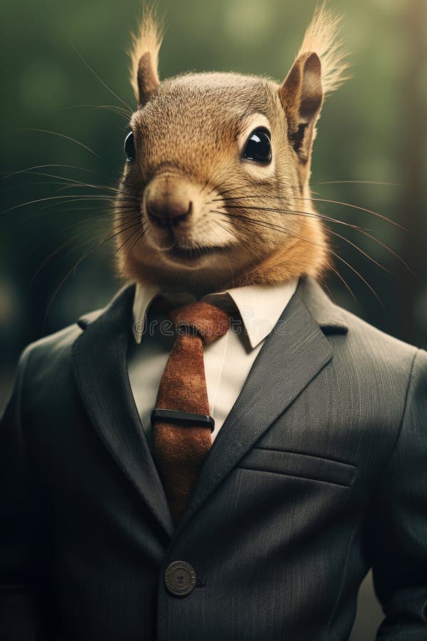 A Squirrel Dressed in a Formal Suit and Tie. Perfect for Business or ...