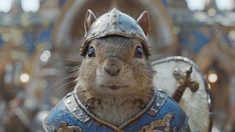 Squirrel Dressed Medieval Armor Knight Stock Photos - Free & Royalty ...