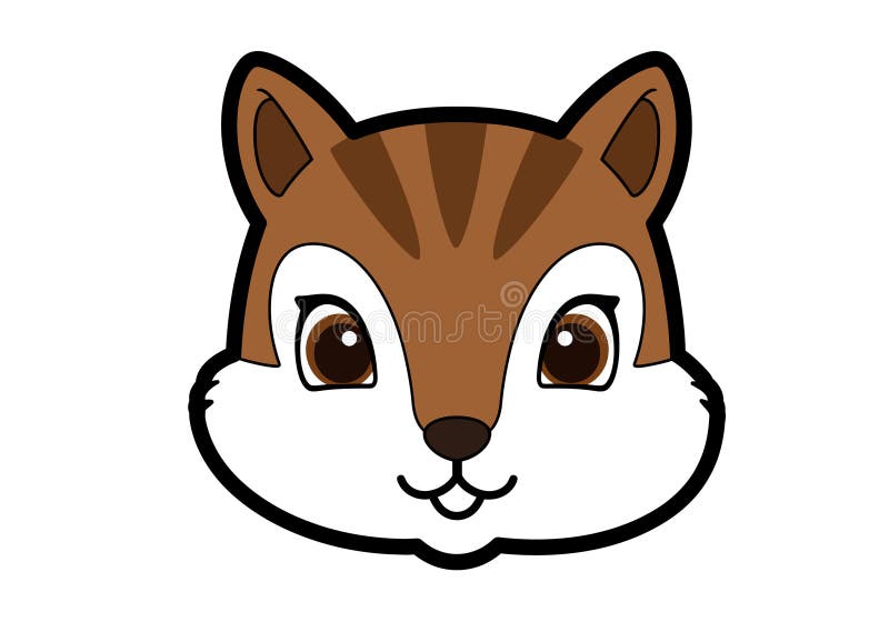 Squirrel face clip art stock vector. Illustration of drawing - 363812171