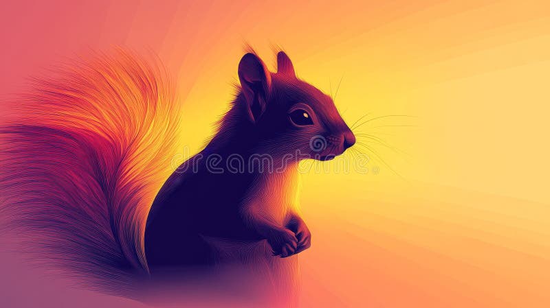 Colorful Stylized Squirrel Illustration Stock Photos - Free & Royalty ...