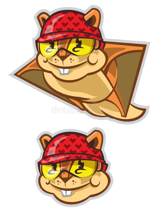 Squirrel Flying Mascot stock vector. Illustration of cute - 57664410