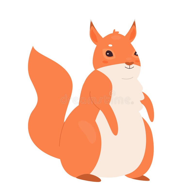 Squirrel forest animal stock vector. Illustration of fauna - 258289788