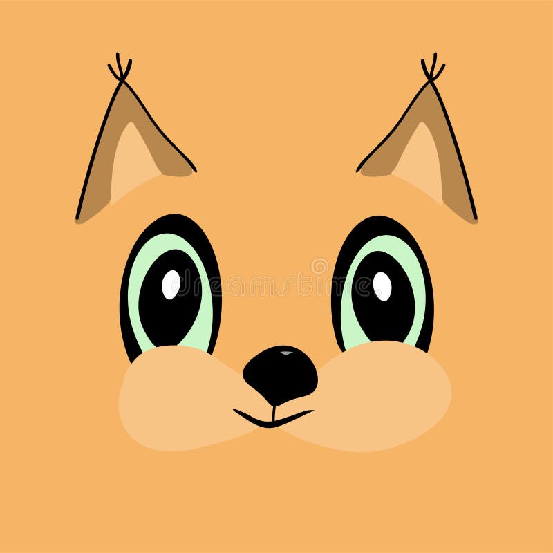 Squirrel head cute cartoon stock vector. Illustration of orange - 88202935