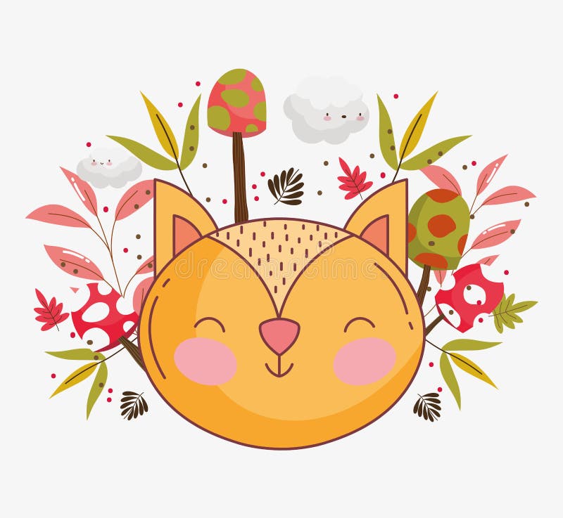 Squirrel Hello Autumn Design Icon Stock Vector - Illustration of cute ...