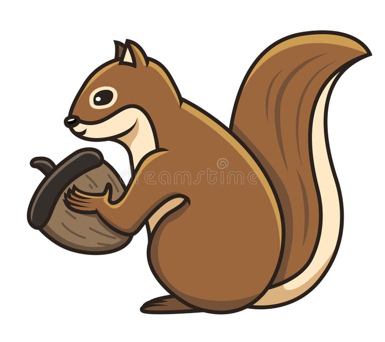 Squirrel Holding Acorn Stock Illustrations 860 Squirrel Holding Acorn