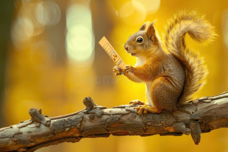 A Squirrel Holding a Piece of Paper with a Graph on it with Generative ...