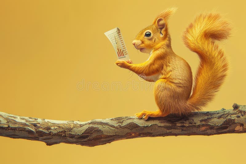 A Squirrel Holding a Piece of Paper with a Graph on it with Generative ...
