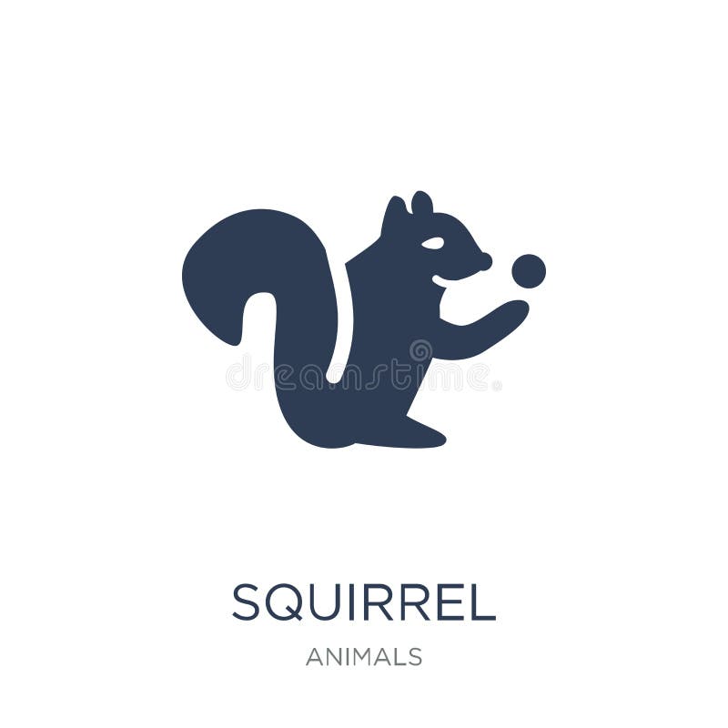 Squirrel Icon. Trendy Flat Vector Squirrel Icon on White Background ...