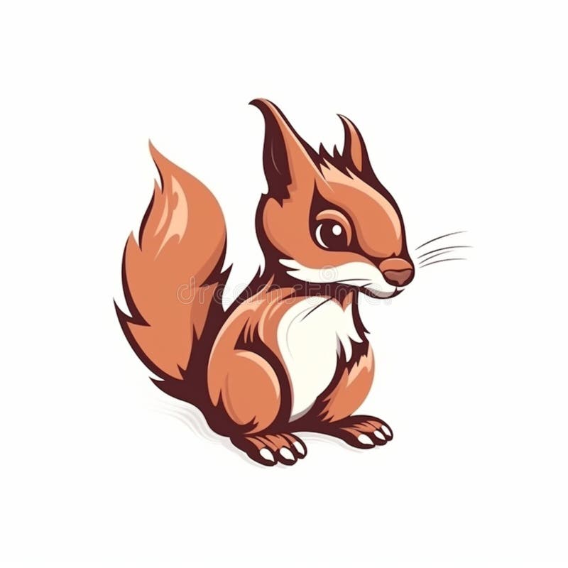 Squirrel illustration stock illustration. Illustration of icon - 278163331