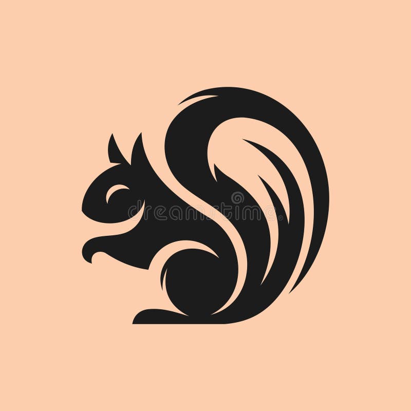 Squirrel Logo Design for Business Stock Vector - Illustration of bold ...