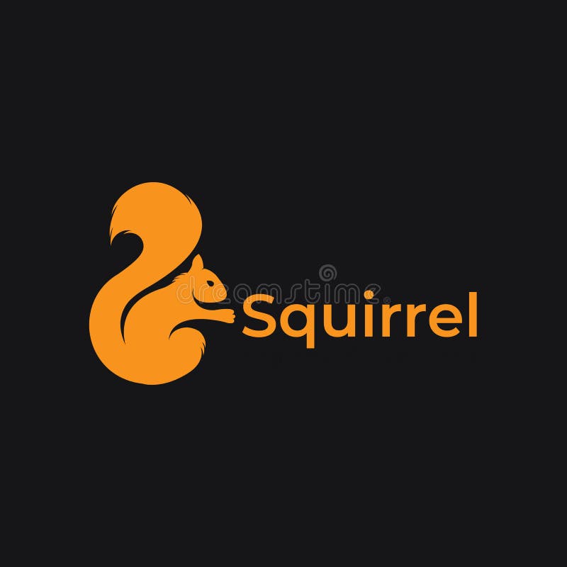 Squirrel Logo Design Template, Vector Illustration. Stock Vector ...