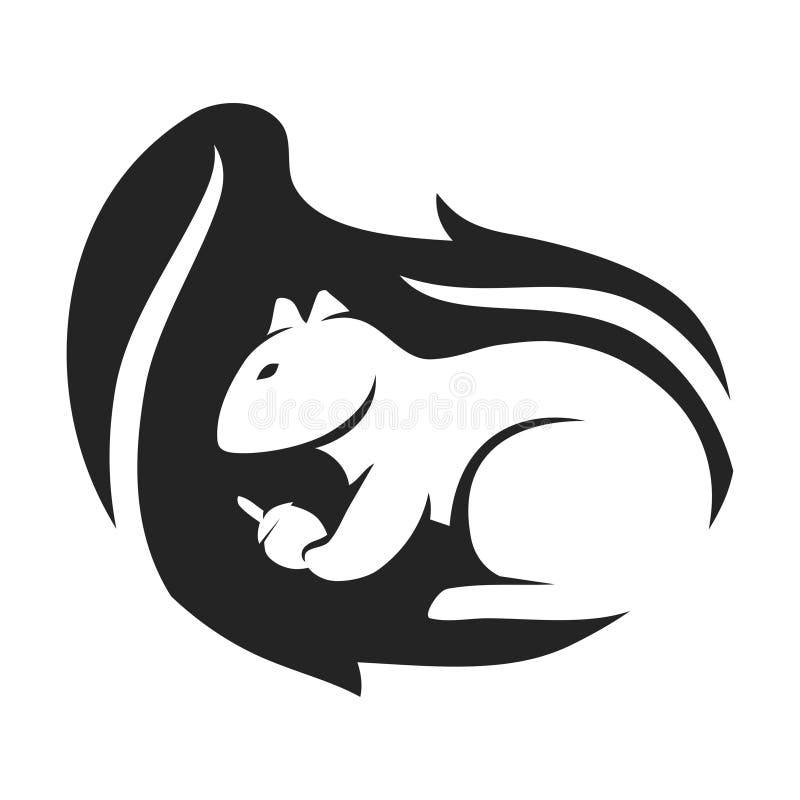 Squirrel Logo Template Isolated. Brand Identity. Icon Abstract Vector ...