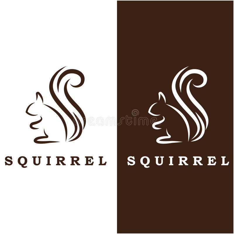 Squirrel logo and vector stock vector. Illustration of poster - 277401783