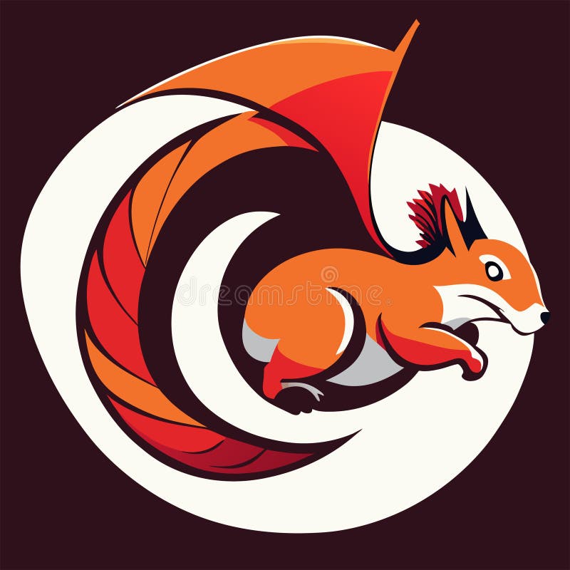 Squirrel Mascot Logo Design Character. Stock Vector - Illustration of ...