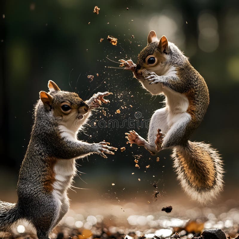 Squirrel Playtime stock illustration. Illustration of playful - 362041514