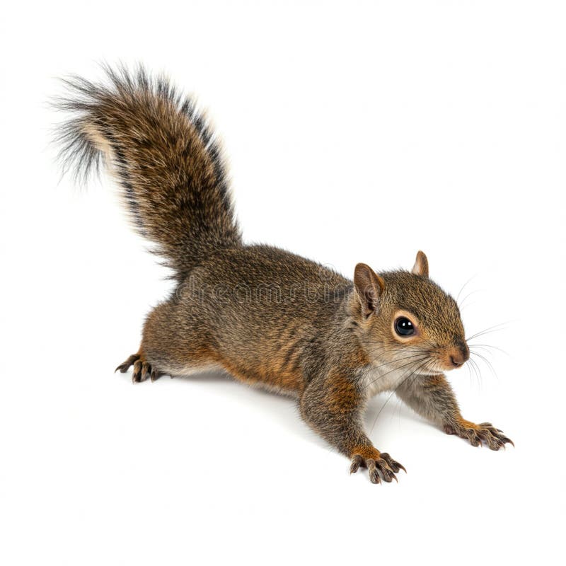 A Squirrel, Possibly *Sciurus Carolinensis*, is Stretched Out on a ...