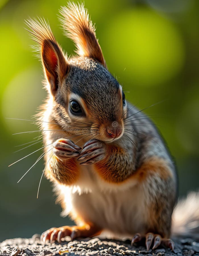 Squirrel S Fur Texture Edge Lighting Stock Illustration - Illustration ...