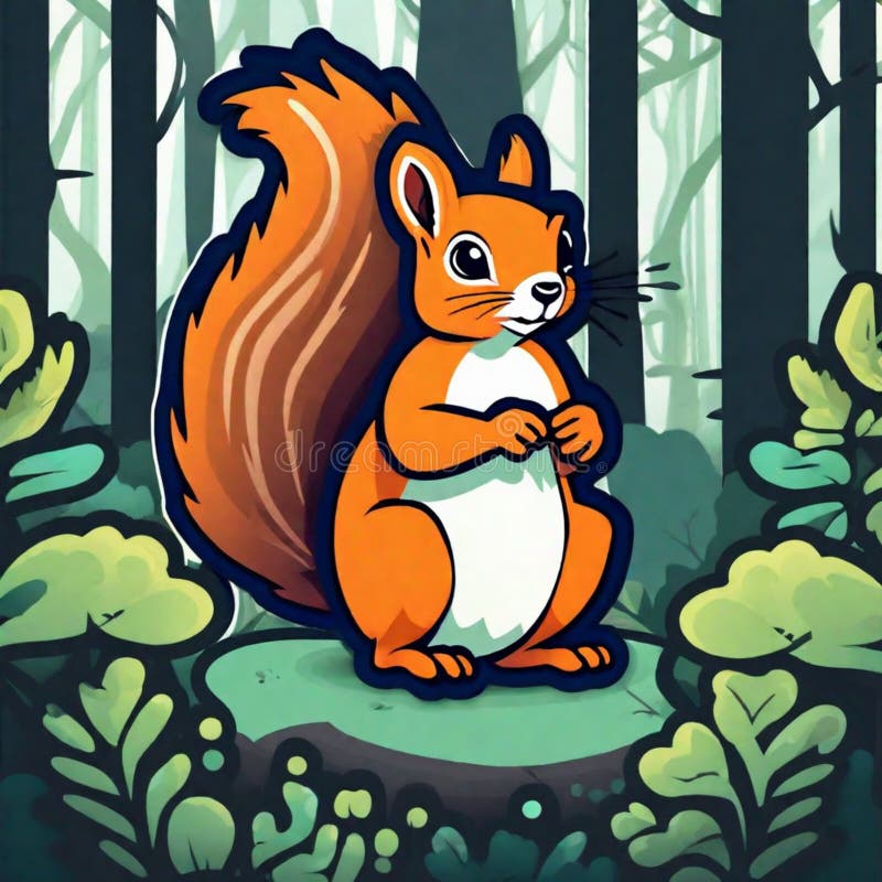Squirrel S Woodland Adventures: a Tale of the Forest Stock Illustration - Illustration of animal ...