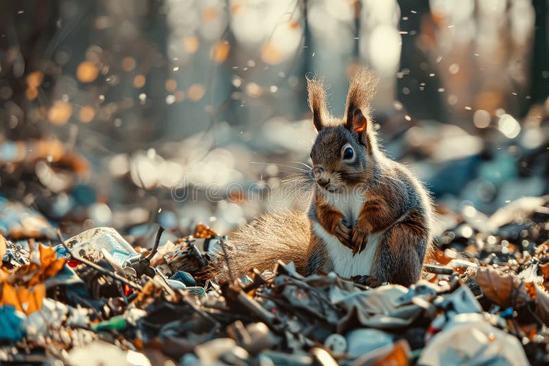 Squirrel Sitting Pile Trash Stock Photos - Free & Royalty-Free Stock ...