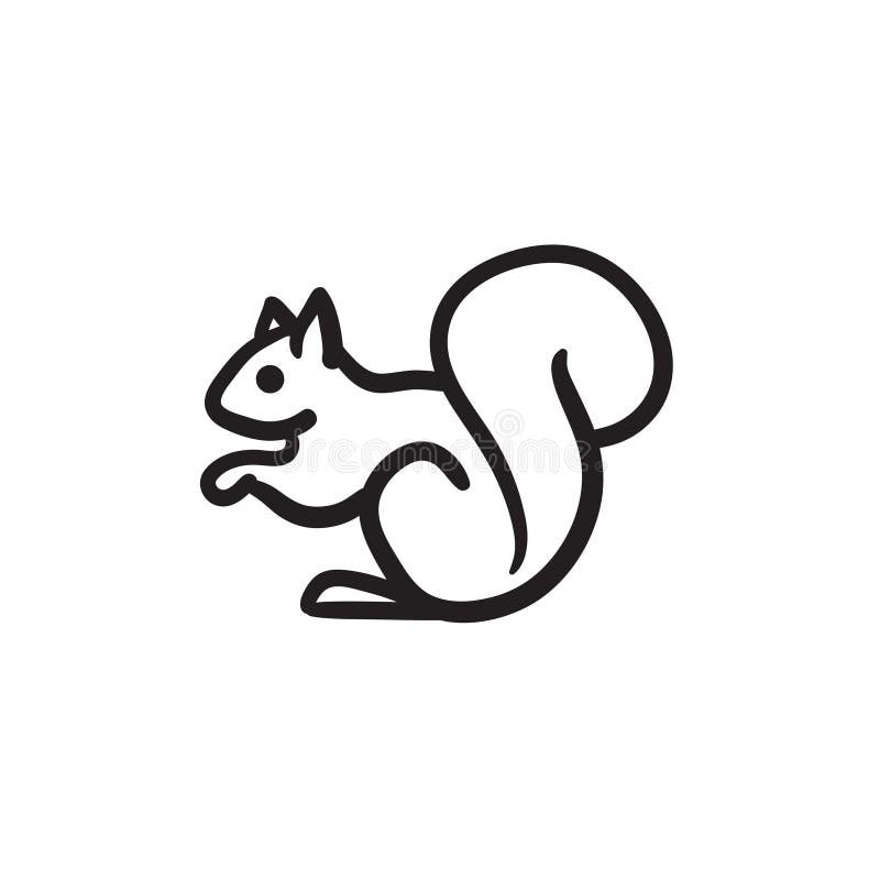 Squirrel Drawing Outline