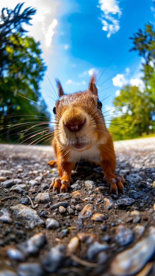 A Squirrel is Standing on the Ground Looking at the Camera Stock Photo ...
