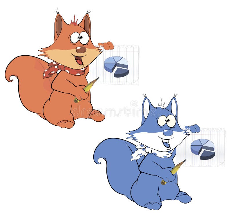 Squirrel teacher cartoon stock vector. Illustration of diagram - 48140566