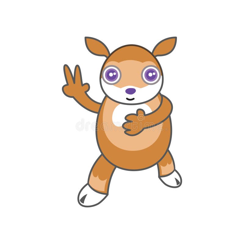 Squirrel with Victory Sign. Vector Illustration Decorative Design Stock ...