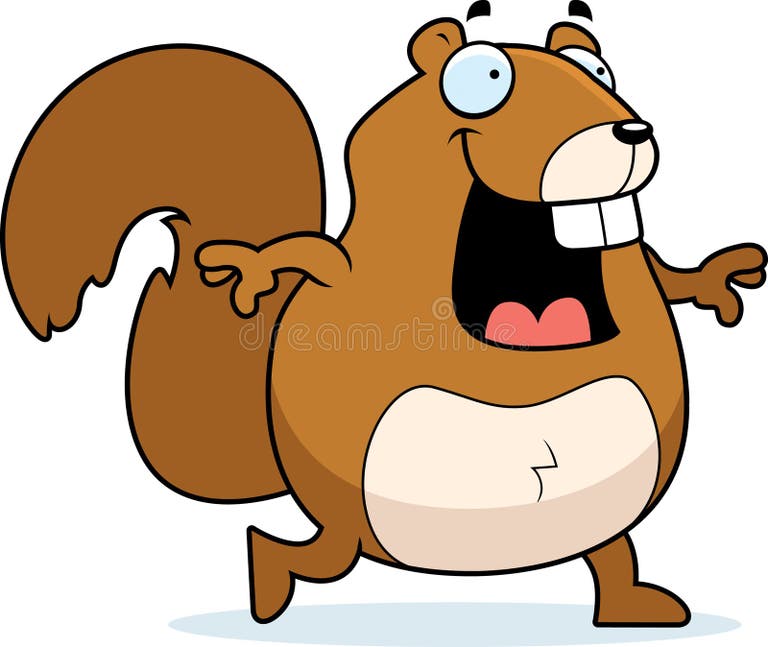 Squirrel Walking stock vector. Illustration of cartoon - 14083693