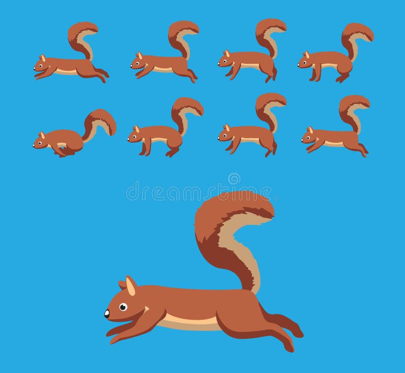 Animal Animation Sequence Ostrich Running Cartoon Vector Stock Vector ...