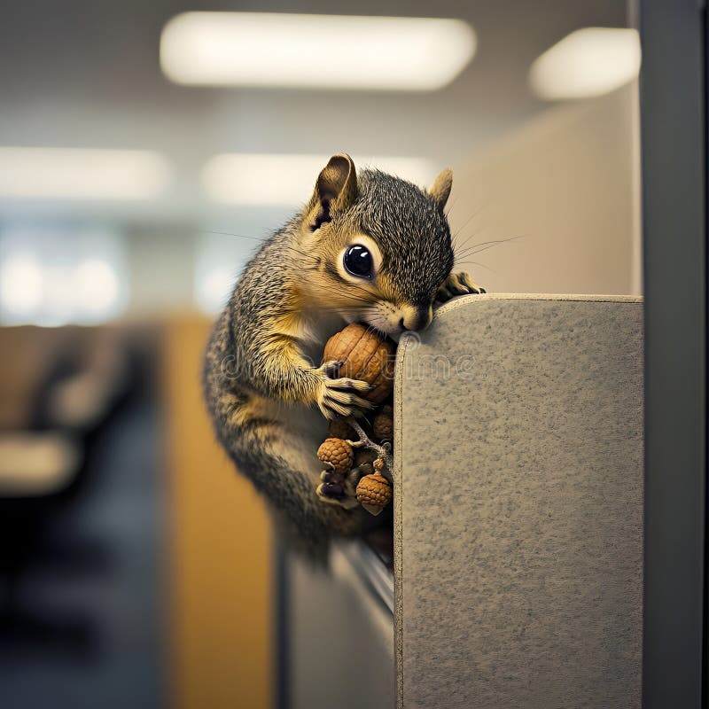 Squirrel at Work stock illustration. Illustration of squirrel - 364296257