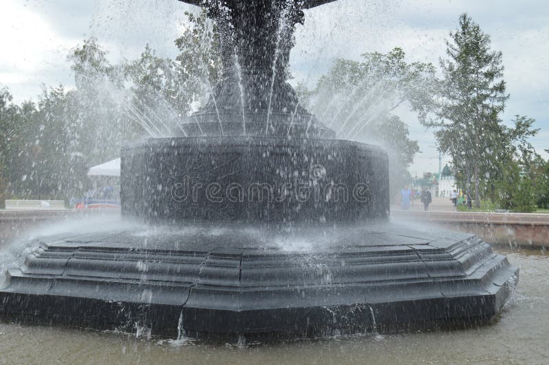 Squirt, Splash Water Fountain. Part of the City Fountain Stock Photo ...