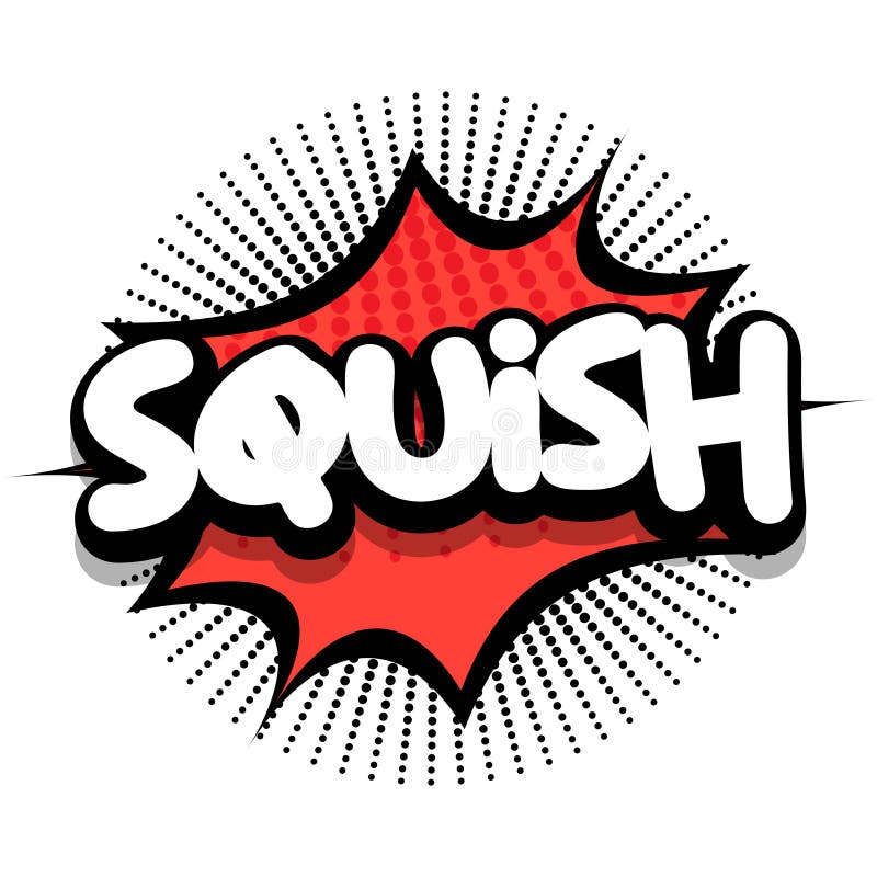 Squish Comic Book Explosion Bubble Vector Illustration Stock Vector ...